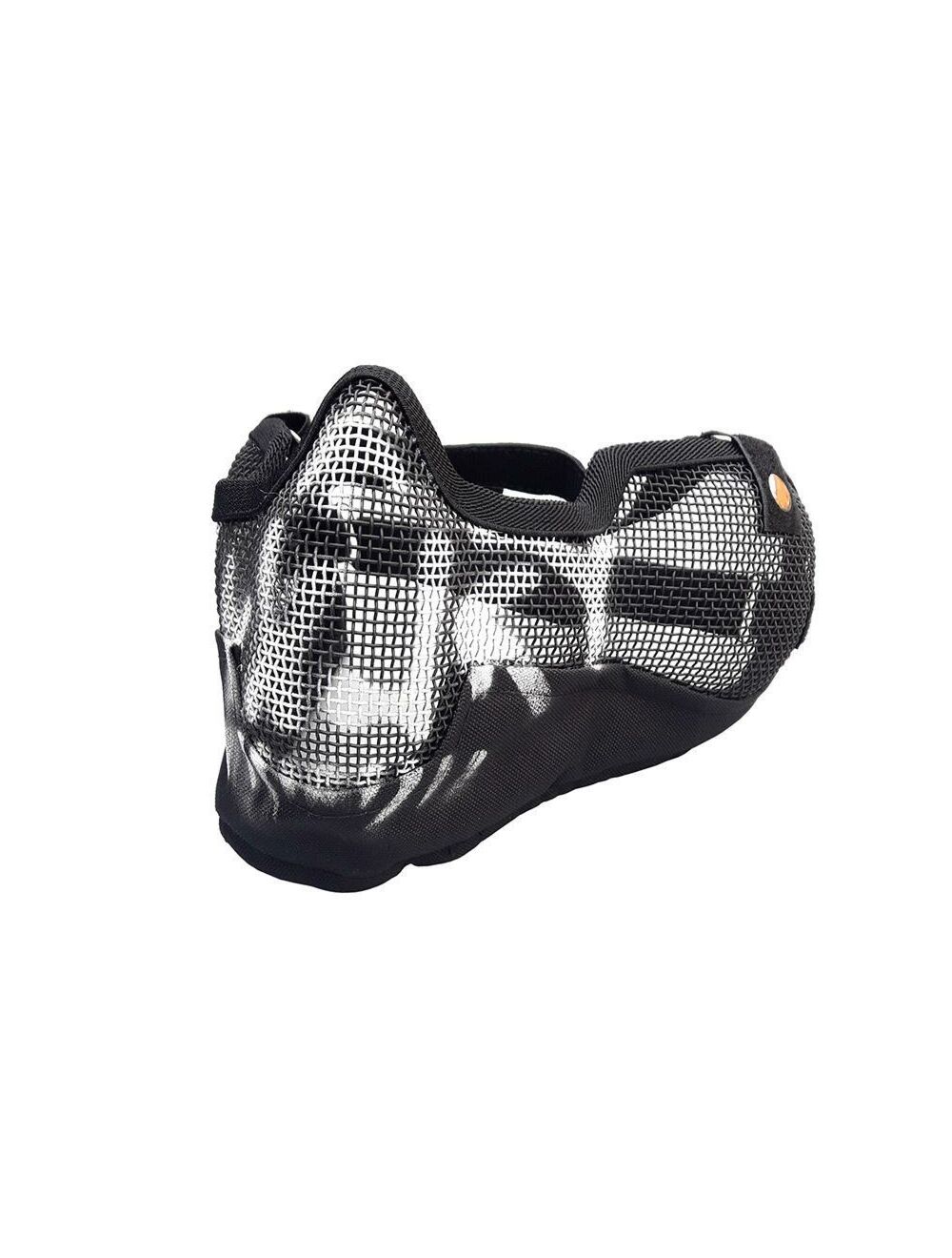 ACM V2 Strike Steel Full Face Mask (Covers up to the Ear - Black/Camo)
