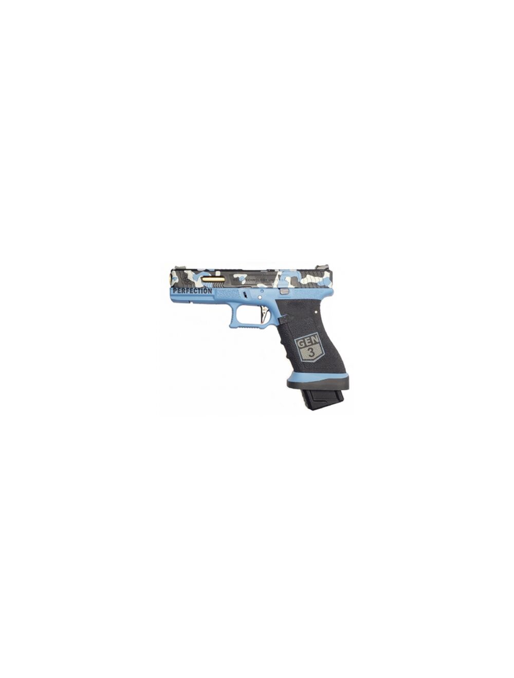 WE SECRET 17 Series Custom BLUE Series Pistol GBBP (Semi-Auto. / Full ...
