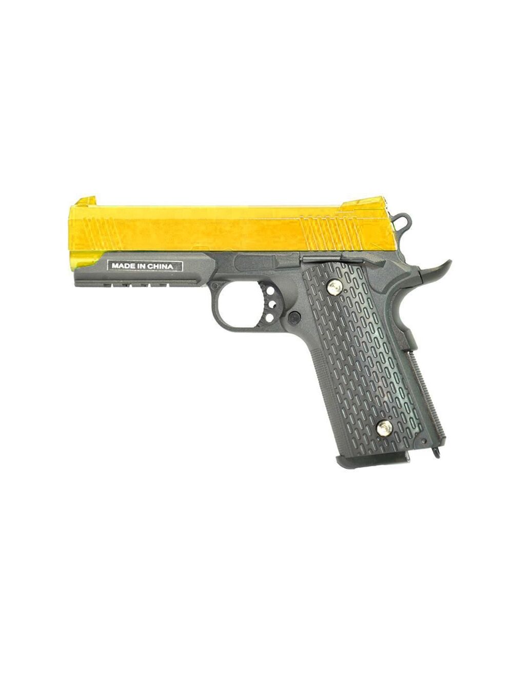 Galaxy G25 Kustom K-Warrior with Rail Full Metal Spring Pistol (G25 - Gold)