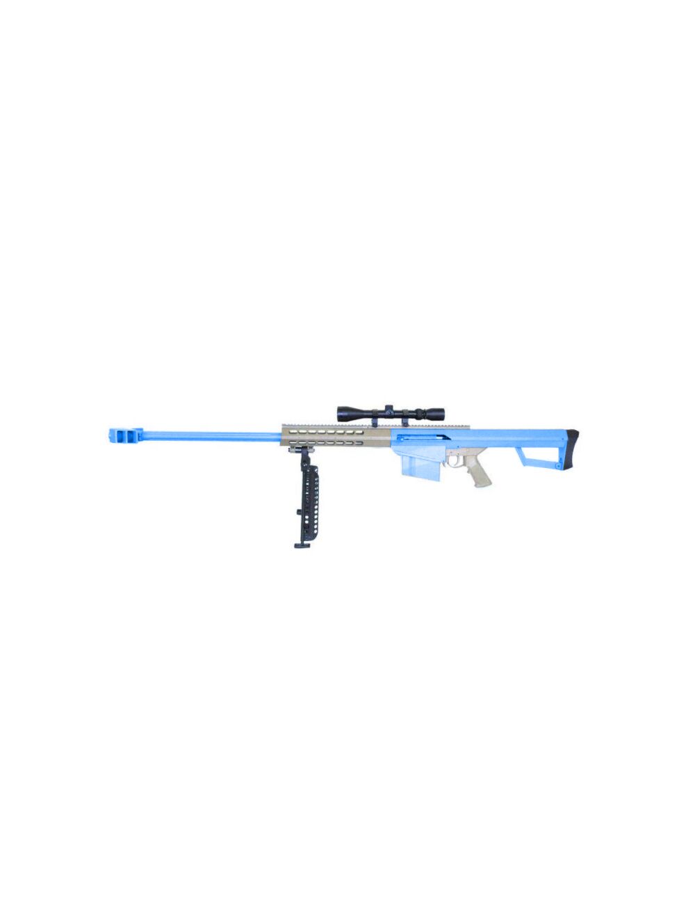 Galaxy M82 Bolt Action Sniper Rifle with Scope and Bipod (Blue - G31CD)