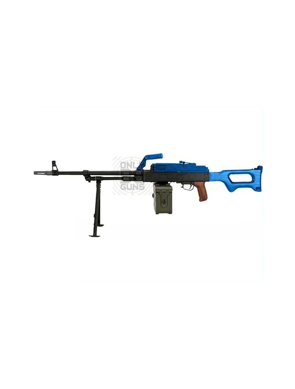 A&K PKM Support Rifle (Real Wood Grip and Stock) Blue