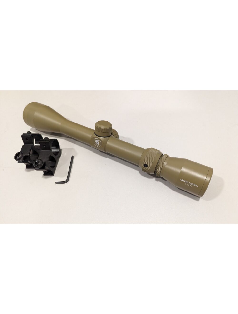Lancer Tactical 3-9 x 40E Illuminated Red and Green Sniper Scope (Tan)