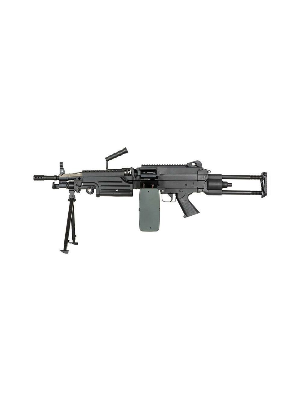 A&K M249 Para with Sound Control Drum Magazine (Black - AK-M249-PARA-P)