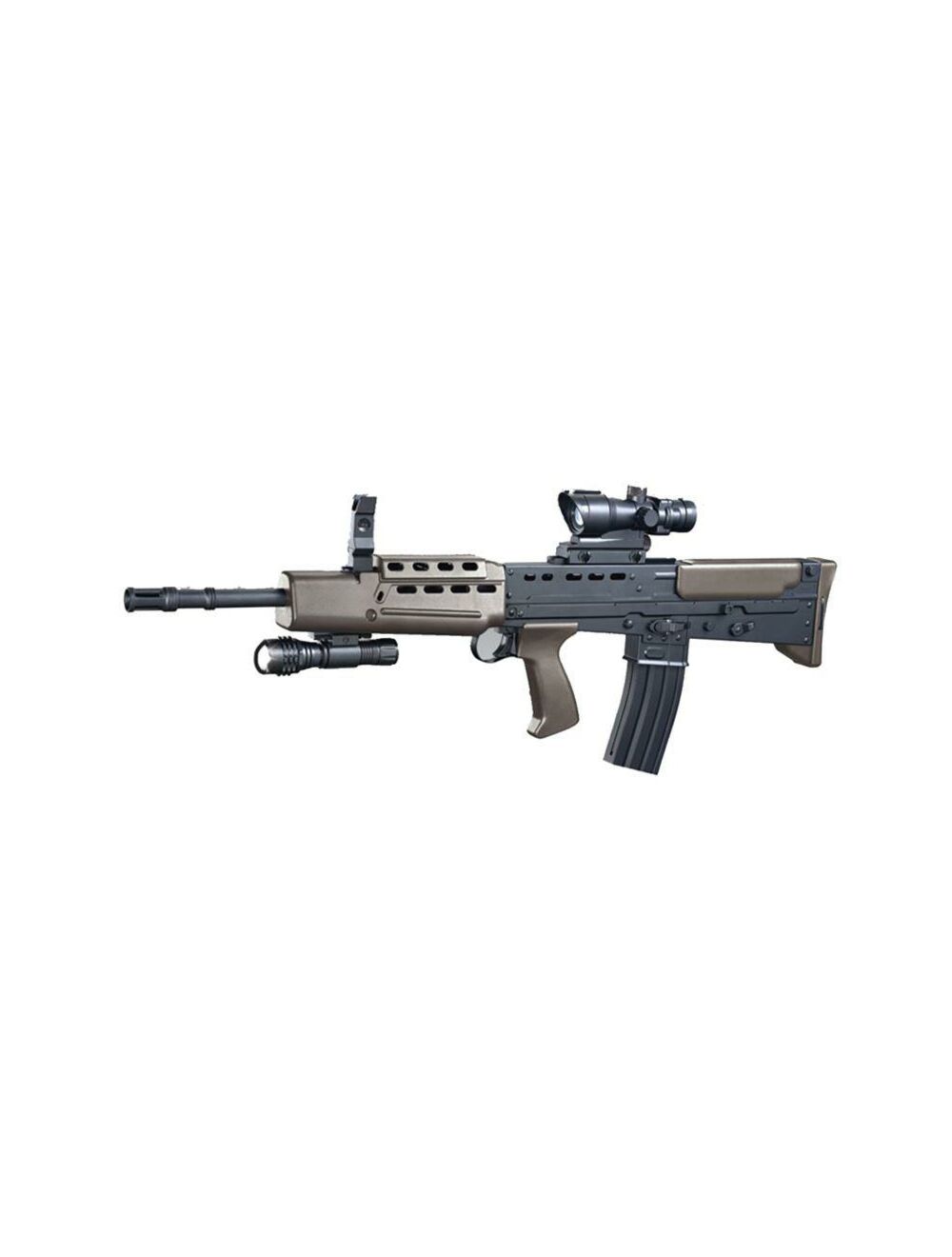 ACM L85A2 Spring Rifle with Torch and Red Dot Sight (Black - L85A2)