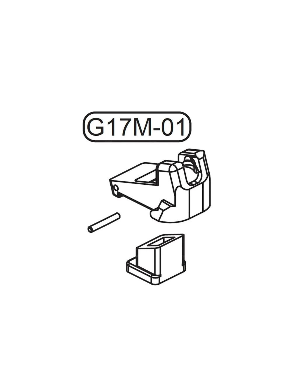 GHK Original Parts - Magazine Lip Set for Glock G17 Gas Magazine ( G17M ...