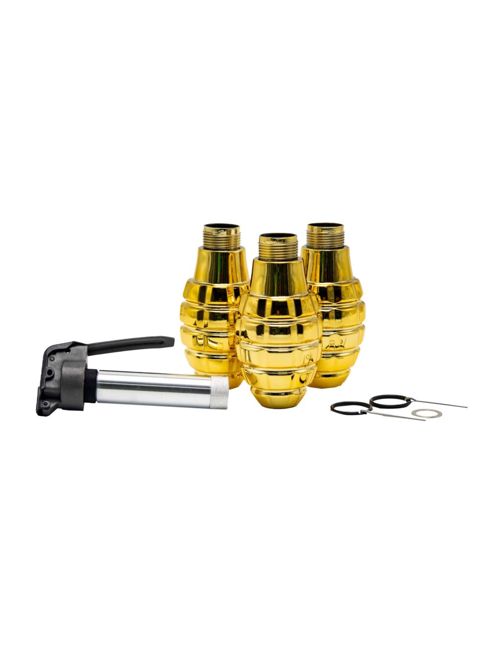 Hakkotsu Thunder B Sonic Grenade Complete Set (3pcs - Pineapple - GOLD - TB-12AGL)