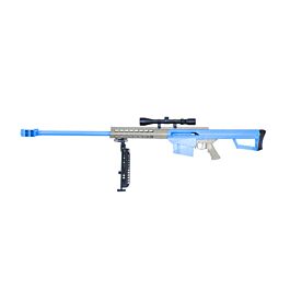 Galaxy M82 Bolt Action Sniper Rifle with Scope and Bipod (Blue - G31CD)
