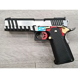 Armorer Works Custom Hi-Capa Double Barrel - Silver Slide Silver Barrel